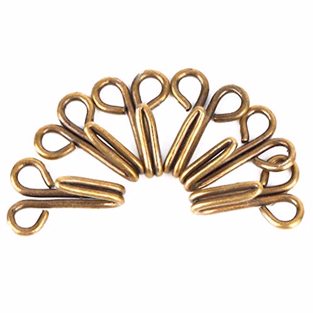Sheens 10Set 28MM/1.1in Covered Hook & Eye Closures for Bra and Clothing Over Coat Underwear(Bronze)