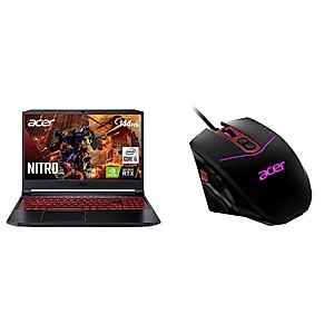 Acer Nitro 5 AN515-55-53E5 Gaming-Laptop | Intel Core i5-10300H | NVIDIA GeForce RTX 3050 Laptop GPU | 15.6" FHD 144Hz IPS-Display | 8GB DDR4 | 256GB SSD Nitro Gaming-Mouse II Gaming-Mouse