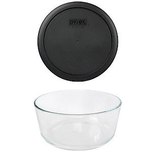 Pyrex (1 7203 Glass Bowl & (1) 7402-PC Black Lid Made in the USA