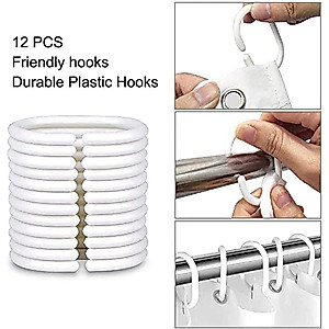 Spa Shower Curtain, Meditation and Picture of Bamboo Stalks Candle and Basalt Stones Theraphy Relaxing Shower Curtains, Cloth Fabric Bathroom Decor Set Bath Curtians with 12Hooks, Multicolor,72X72I