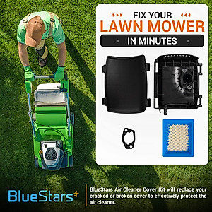 BlueStars 14 743 03-S Air Filter Cover Base Cleaner Kit - For Kohler XT650 XT675 Engines Husqvarna Toro 22" Recycler Lawn Mower - Replaces 14-096-119-S 14-743-03-S 14-094-27-S