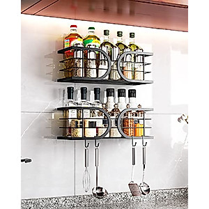 Shower Caddy, Adhesive Shower Shelves Organizer, No Drilling Bathroom Shower Rack Storage, SWIFTSHARK Wall Mounted Stainless Steel Bathroom Organizer, Shower Shelves for Inside Shower, Rustproof Matte Black Bathroom Shelves - [2 Pack]