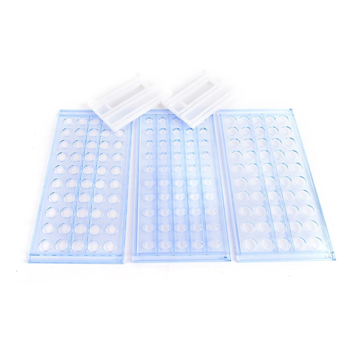 Bipee Scientific Detachable Test Tube Rack for Tubes of Dia.≤17mm, 50 Holes, PS Material (2pcs) (Tuberack-50x13)