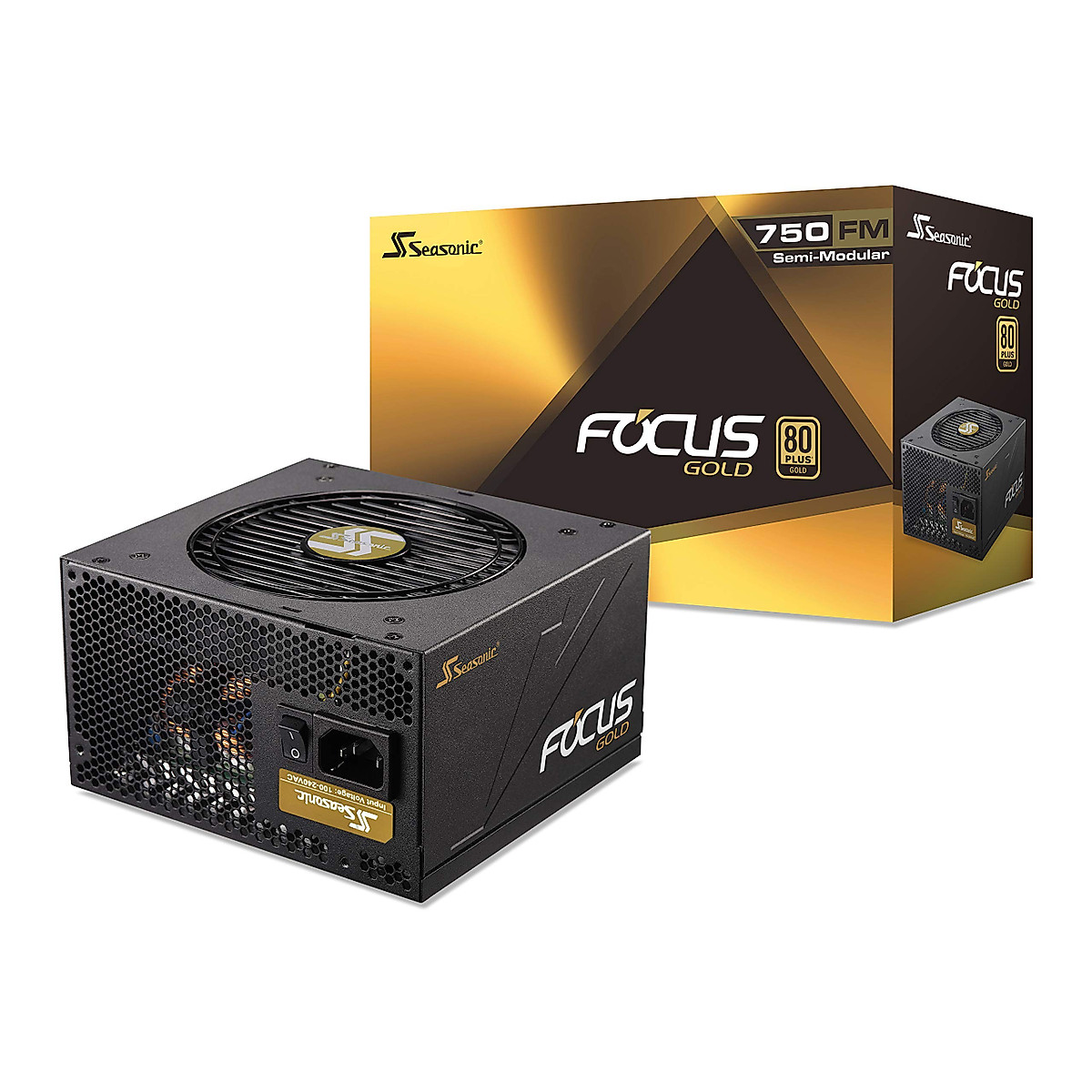 Seasonic FOCUS 750 Gold SSR-750FM 750W 80+ Gold ATX12V & EPS12V Semi-Modular 7 Year Warranty Compact 140 mm Size Power Supply