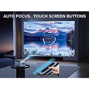 Android TV Projector 1920 x 1080P with Netflix Built in, VIZONY 800ANSI 5G WiFi Bluetooth Outdoor Projector, FHD Home Movie Projector with 4P4D/Zoom/PPT Compatible Phone/Laptop, 8000+ Apps