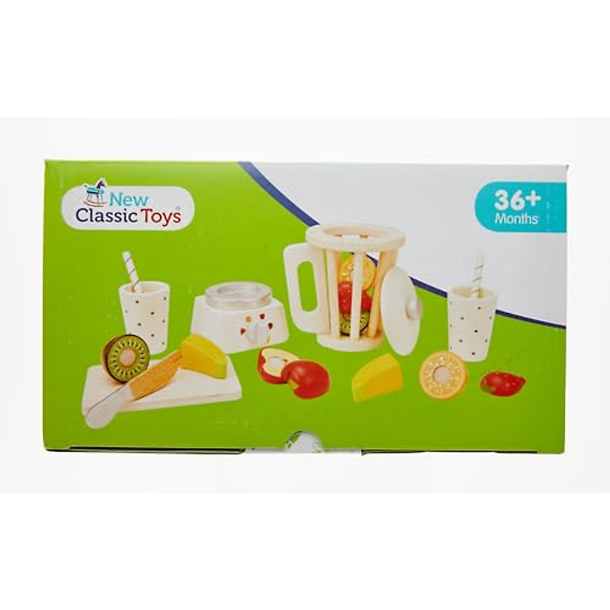 New Classic Toys Wooden Smoothie Set - Pretend Play Toy for Kids Cooking Simulation Educational Toys and Color Perception Toy for Preschool Age Toddlers Boys Girls