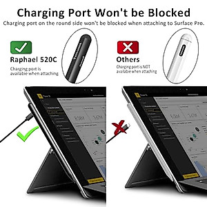 RENAISSER Taiwan Raphael 520C Stylus Pen for Surface, USB-C Charging, Designed in Houston, Made in Taiwan, 4096 Pressure Sensitivity, Match Surface Pro 10& Pro 9/Laptop 6, Magnetic Attachment