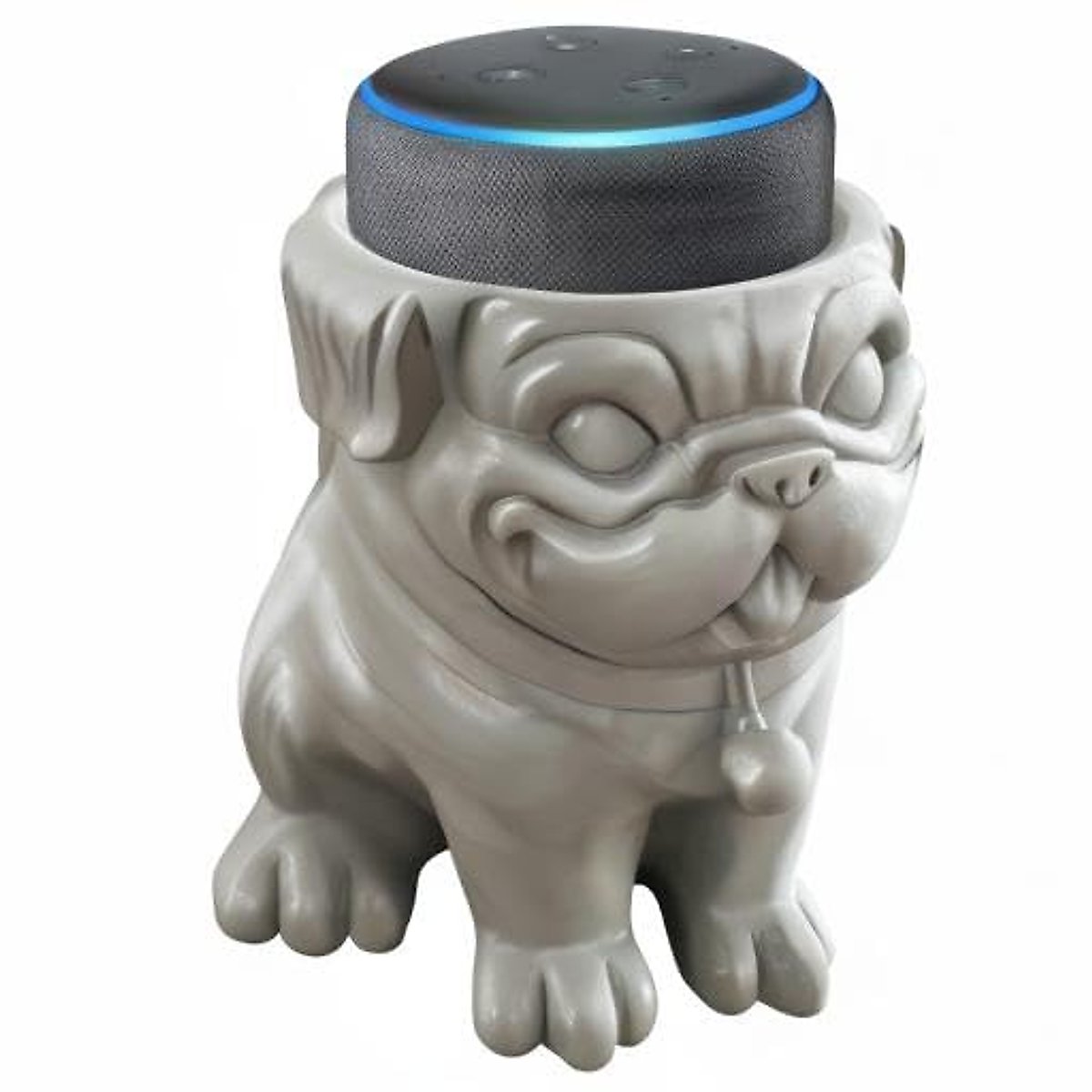 Dekodots Smart Speaker Table Stand (Dog) - Decorative Holder for Amazon Echo Dot or Google Home Mini - Portable Design, No Sound or Microphone Interference - Durable Poly-Resin
