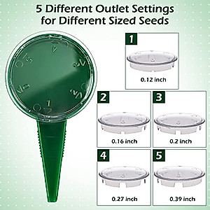 TXIN 2 Pcs Seed Sower, Portable Mini Hand Garden Plant Seed Dispenser Planter Starter Seeder with 5 Different Settings