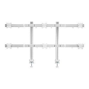 TechOrbits Hex Monitor Stand - Six Screens Heavy Duty Aluminum Monitor Arms - 6 Monitor Premium Mount