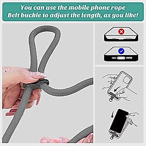 Cell Phone Lanyard, Universal Phone Crossbody Lanyards for Around The Neck, Necklace Lanyard & Wrist Strap with Phone Patch×2, Nylon Shoulder Phone Strap for Women Men