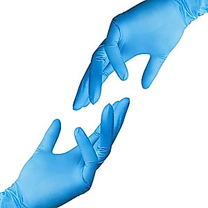 Synmax Vinyl Exam Gloves Disposable Exam Gloves, 4 Mil, Latex & Powder Free, Food-Safe, Lightly-Textured, Blue XL Size Case of 1000