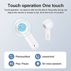Hoseili 2023new editionBluetooth Headphones.Bluetooth 5.2 Wireless Earphones in-Ear，LED Power Display IPX7 Waterproof Band Microphone Touch Control Portable Charging Case for iOS Android PC. YJA3