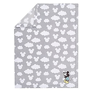 Lambs & Ivy Disney Baby Moonlight Mickey Mouse Gray Soft Fleece Baby Blanket