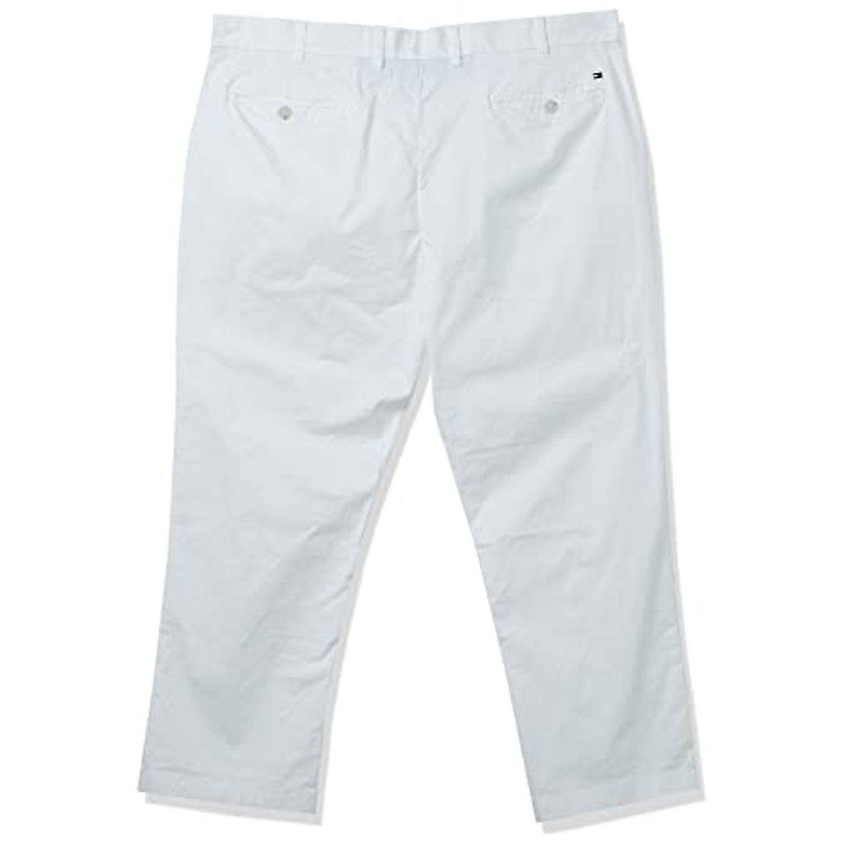 Tommy Hilfiger mens Big and Tall Classic Fit Stretch Chino Casual Pants, Bright White, 44W x 32L US