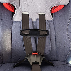 HEALLILY Baby Chest Harness Clip Adjustable Safety Belt Guard Seat Buckle Part 5 PCS (Black)