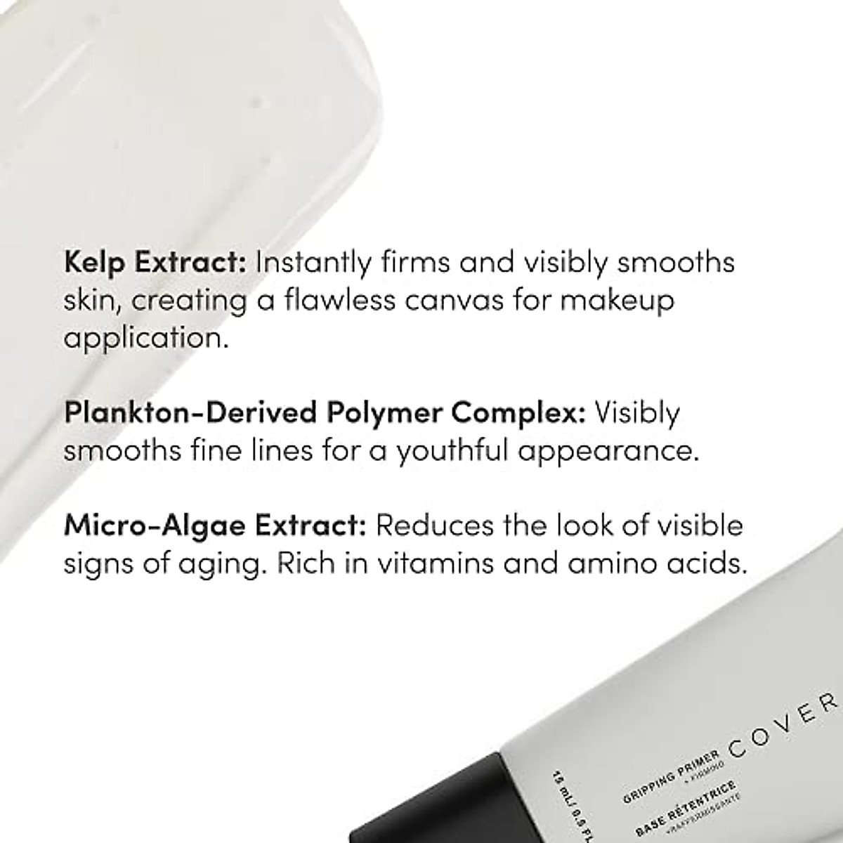 Cover FX Makeup Foundation Gripping Primer, Tighten & Firm Skin Complexion - Travel Size, 0.5 Fl Oz