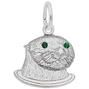 Rembrandt Charms Sea Otter Charm, Sterling Silver