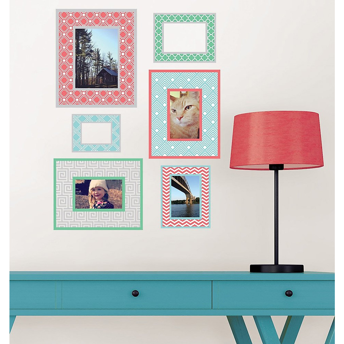 WallPops WPK1595 Geo Color Frame Wall Art Kit, Multicolor