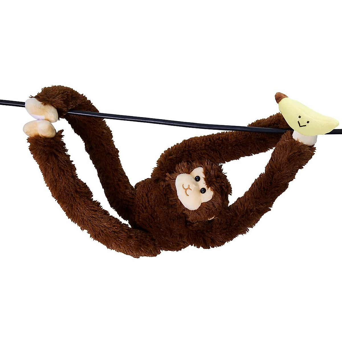Staymore Monkey Stuffed Animals - Hanging Monkey Stuffed Animal with Hands and feet - Soft Stuffed Monkey for Boys & Girls - Décor Item for Jungle & Safari Theme - 23-Inch (Coco)