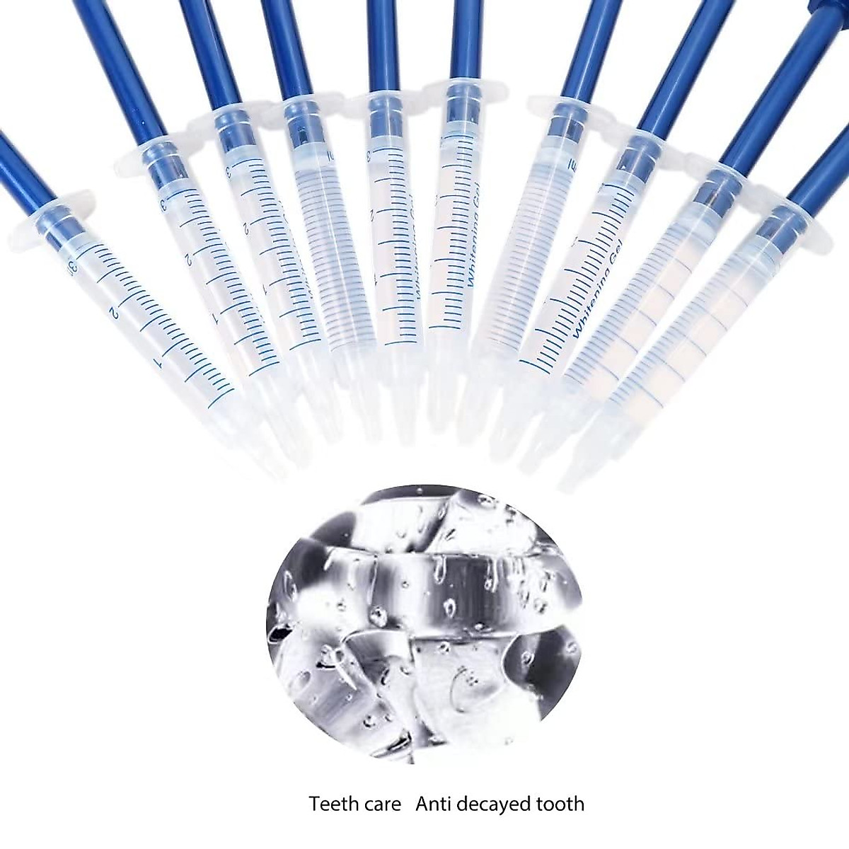 Teeth Whitening Kit (10) Gel (2) Trays (1) White LED Light Best Dental No Animal Byproducts