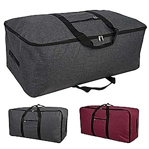 ITAVL 70L Large capacity Storage Bag ,Sturdy 500D heather material super strong ,Ideal for bedding ,Pillows,Duvets,Clothes or moving home use . (Dark Grey-24")
