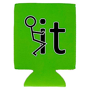 Fck It Magnetic Can Coolie (Bright Green, 2 Pack)