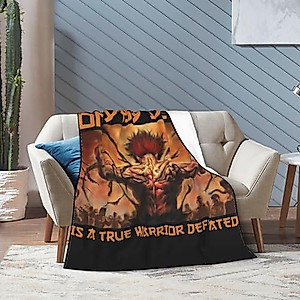 Anime Baki The Grappler Flannel Blanket Comfortable Fleece Blankets for Sofa Chair Bed Home Cars Ornament 40"X30"