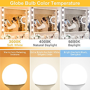 hansang 8 Pack G25 LED Bathroom Light Bulbs 3000K Warm White E26 Base, Vanity Globe Light Bulb 60W Equivalent, 5W Round Light Bulb for Vanity Mirror, 500LM, CRI 85+, Non-Dimmable