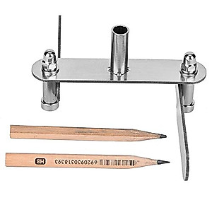 Hilitand Centering Gauge, Stainless Steel Center Alignment Line Woodworking Tools Pencil for Woodworking Marking(0~60mm)