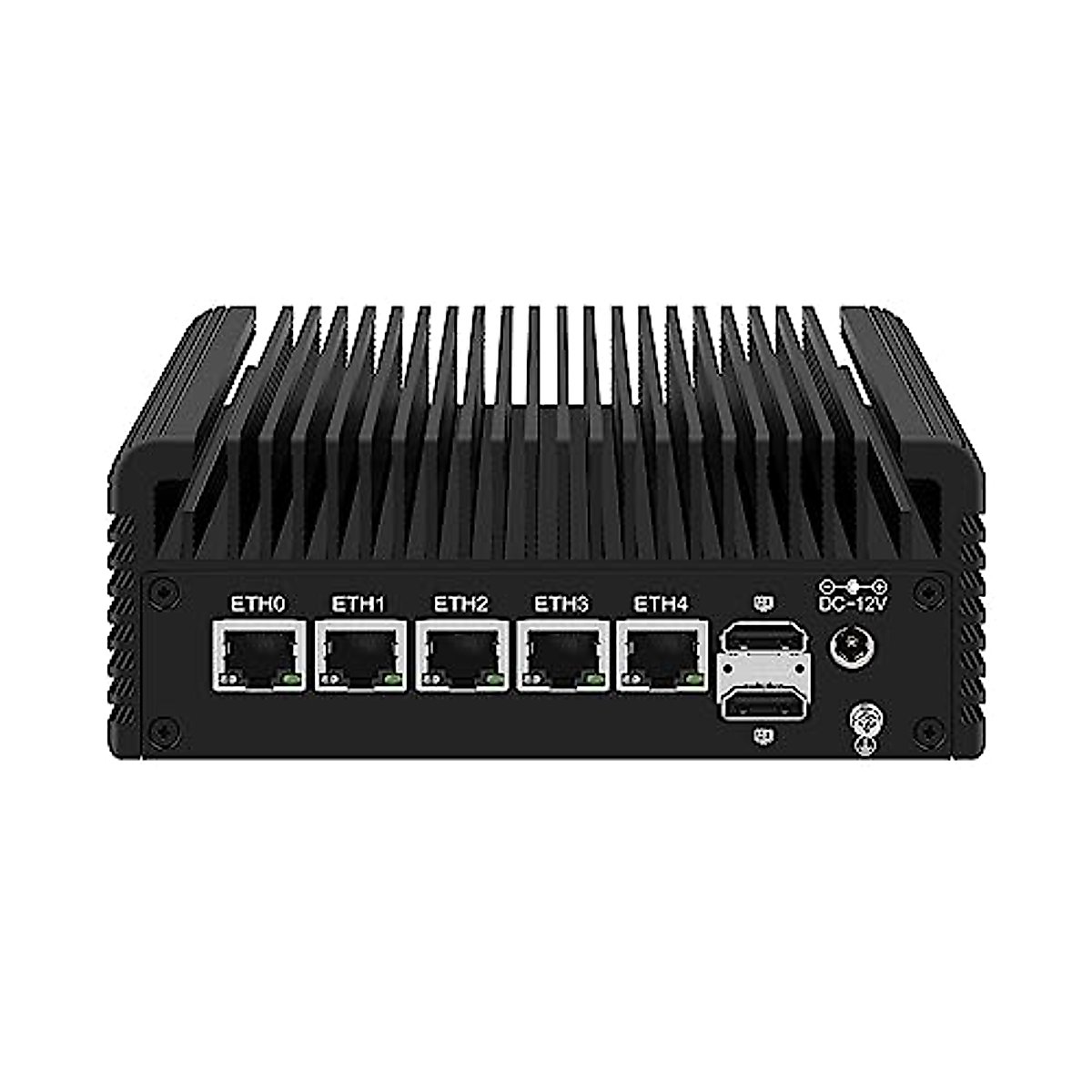 Micro Firewall Appliance, Mini PC, OPNsense, VPN, Router PC, Intel Alder Lake-N 12th Gen N100, HUNSN RJ38, 5 x 2.5GbE I226-V, 2 x HDMI, DP, TF, Type-C, 8G DDR5 RAM, 128G SSD