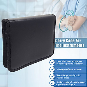 21pc Advanced Training Kit- High Grade Stainless Steel Needle Holder Scissors Hemostat Tweezers All in One Set + Carrying Case, Perfect for Anatomy, Veterinary & Medical Students - By A2zscilab