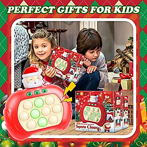 Handheld Pop Game Sensory Fidget Toys with Light, Fast Push Game Fidget Toys, Handheld Bubble Game Console, Speed Push Toy Through Level, Birthday Gift for Boys and Girls (Green)