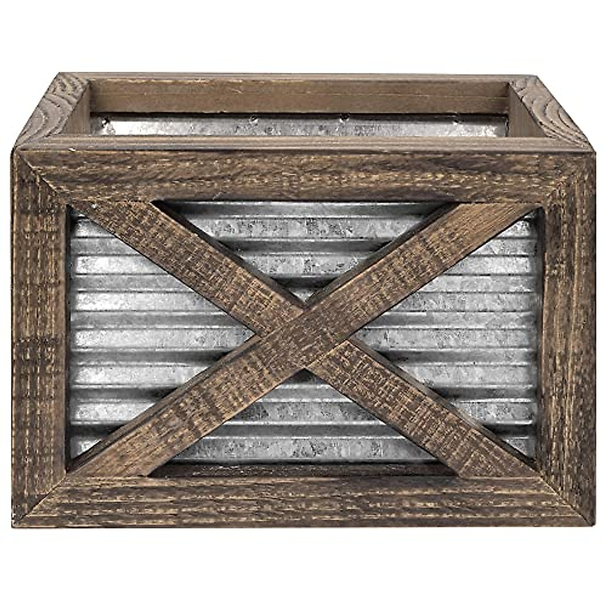 Autumn Alley Barn Door Rustic Kitchen Utensil Holder- Farmhouse Wooden Kitchen Utensil Holder- Galvanized Accents- Rustic Kitchen Decor- Farmhouse Details Add Charm to your Country Kitchen