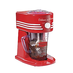 Nostalgia Coca-Cola Frozen Drink Maker and Margarita Machine for Home - 40-Ounce Slushy Maker with Stainless Steel Flow Spout - Easy to Clean and Double Insulated - Red