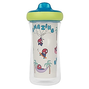The First Years Marvel Insulated Sippy Cups - Spill Proof Insulated Toddler Cups with Bite-Resistant Hard Spout - 9 Ounces - 2 Count
