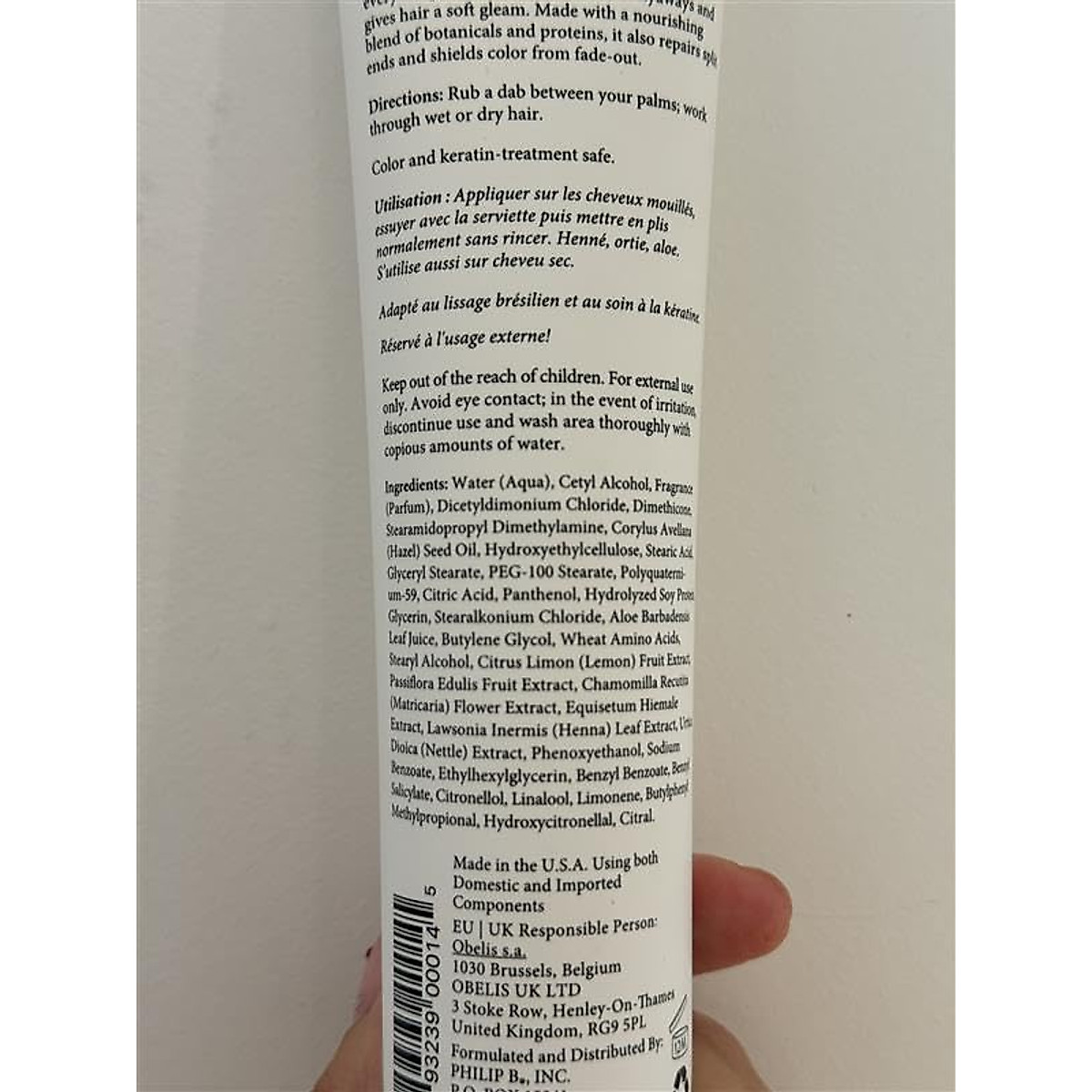 PHILIP B Lovin' Leave-In Conditioner 6 oz. (178 ml) | Light Moisturizing Styling Crème, Tame Frizz and Flyaways