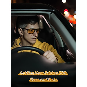 Flutesan 4 Pieces Night Driving Glasses Polarized Walking Glasses Anti Glare Driving Sunglasses for Men UV Protection(Multicolor)