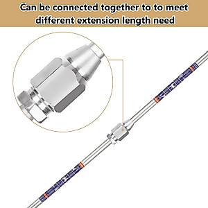 JMIATRY 3 Packs Airless Paint Sprayer Extension, 3 Size Paint Sprayer Extension Wand with Red Guard, Paint Sprayer Extension Pole for Airless Sprayers (8 inch / 12 inch / 15 inch)