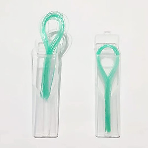 EasyHonor Dental Floss Threaders for Braces, Bridges, and Implants,Green, 210 Count (6 Pack)