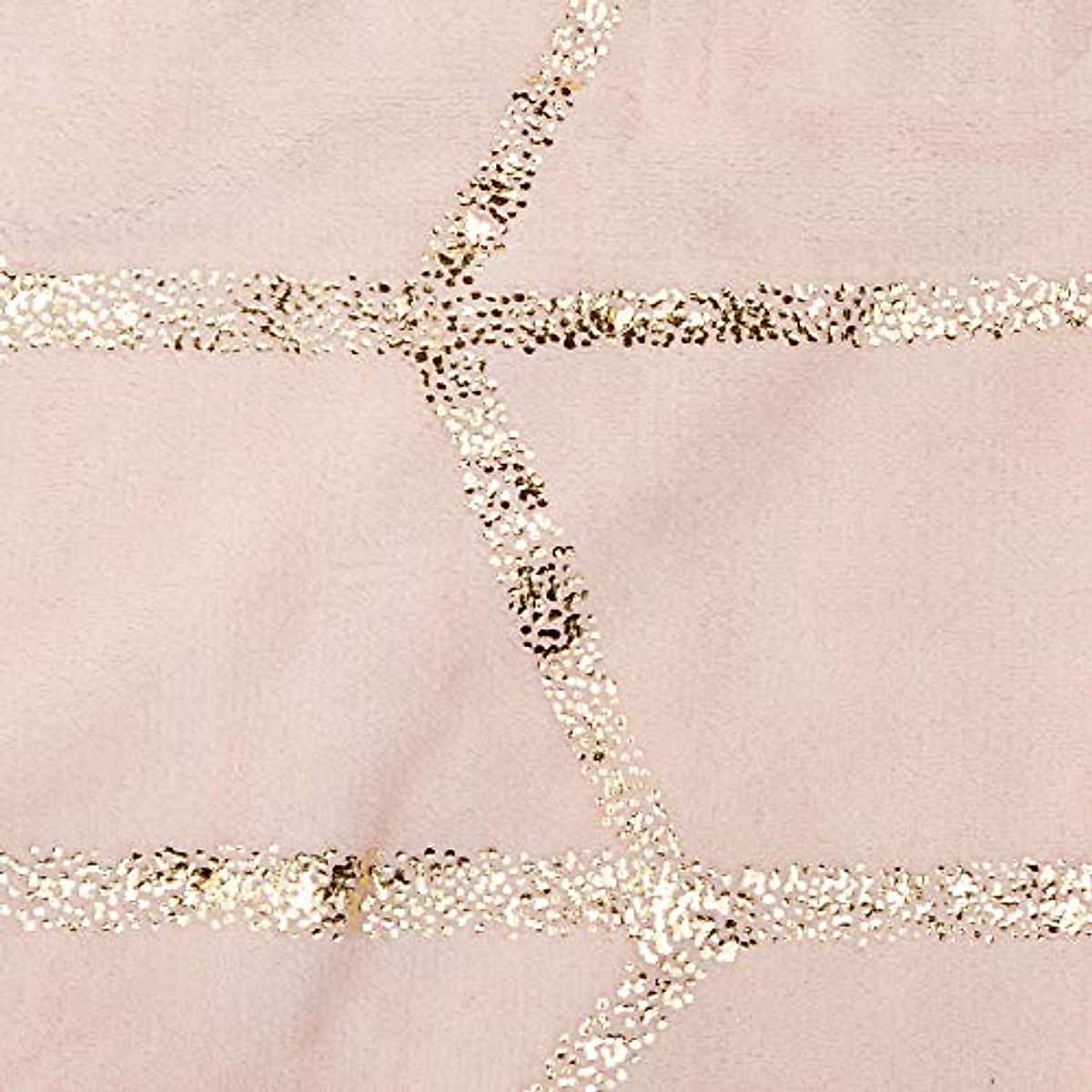 Sleep Philosophy True North Raina Electric Blanket Plush Throws-Low EMF-50" x 60"-Metallic Geometric Print Cozy Soft-3-Setting Heat Controller-5 Years Warranty, 50X60 Inches, Blush