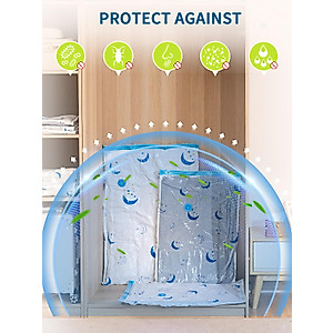 Vacuum Storage Bags with Electric Air Pump, 20 Pack (4 Jumbo, 4 Large, 4 Medium, 4 Small, 4 Roll Up Bags) Space Saver Bag for Clothes, Mattress, Blanket, Duvets, Pillows, Comforters,Travel, Moving