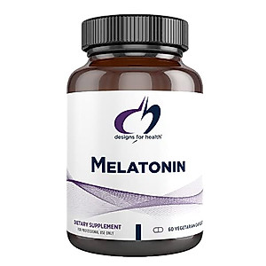 Designs for Health Melatonin 3mg - For Adults - Vegetarian + Non-GMO (60 Capsules)