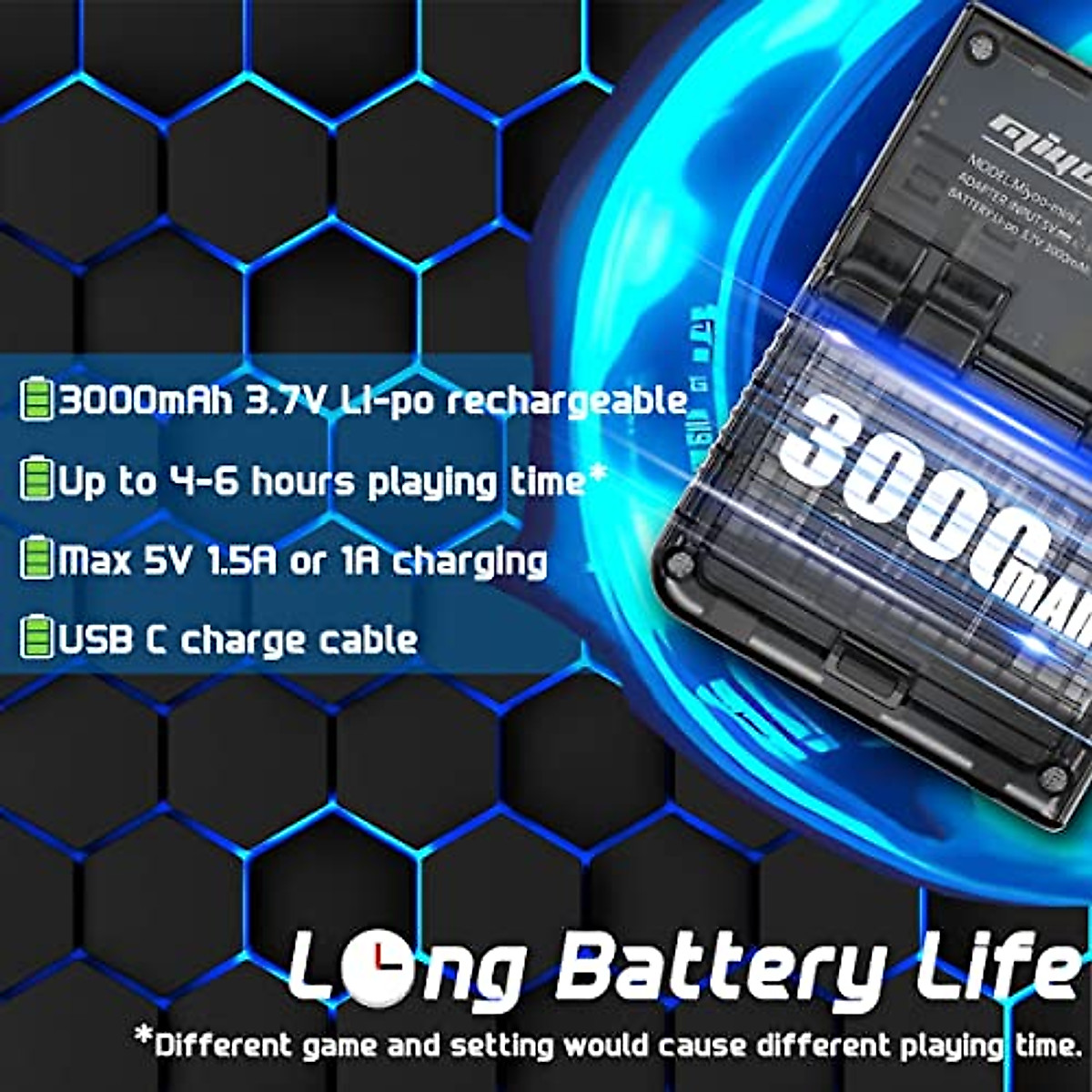 Miyoo Mini Handheld Game Console Portable Retro Games Consoles Rechargeable Battery Hand Held Classic System Black Transparent with Case