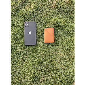 RUBAB MEN Premium Vegan Leather Minimalist Wallet Cum Card Holder (Tan)