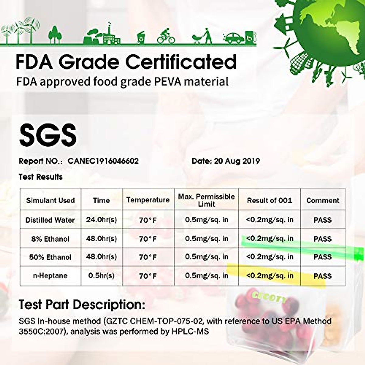 Reusable Storage Bags,GECOTY Upgraded [10-Pack] Reusable Food Bags BPA-free,Stand up Freezer Bags,Leak-proof Sandwich Bags Snack Bags for Picnic and Refrigerator Storage