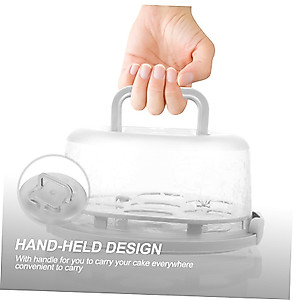 Mobestech 2 Sets Portable Cake Box Cake Storage Case Transparent Cake Case
