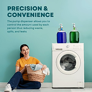 Gallon Pump Dispenser - for Plastic or Glass Bottles – Heavy-Duty Leak Proof for Commercial and Household Use - Plastic Pump for Gallon Jug  – Non-BPA Plastic (Pack of 2)