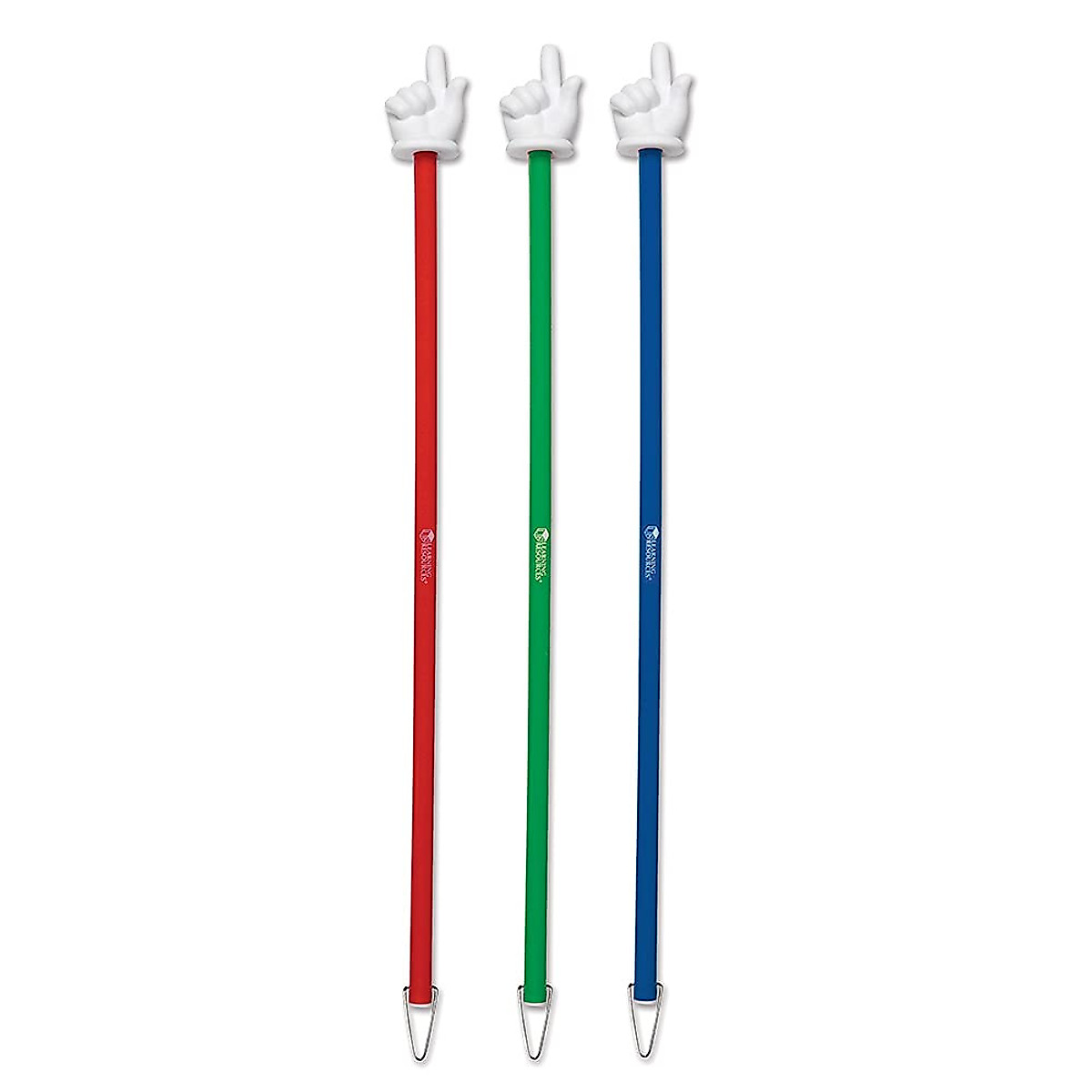 Learning Resources 24-Inch Hand Pointers, Whiteboards, Presentation, Classroom Accessories, Teacher Aids, Set of 3, Grades PreK+, Ages 3+