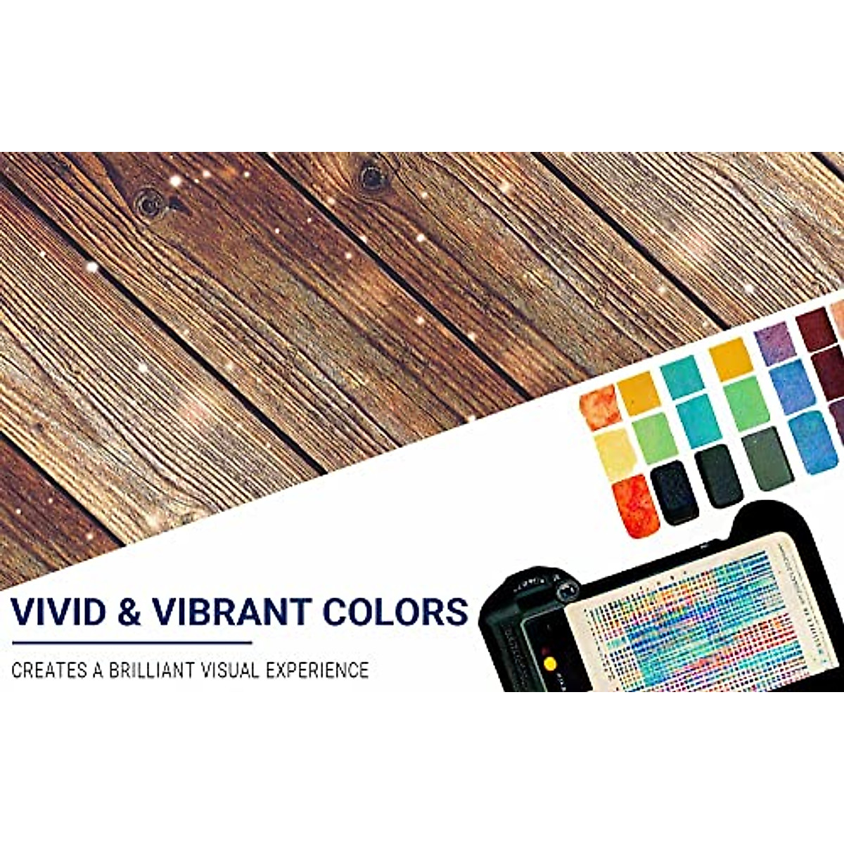 Allenjoy 8x10ft Snowflake Gold Glitter Christmas Wood Wall Photography Backdrop Xmas Rustic Barn Wooden Floor Background for Children Portrait Photo Studio Booth Photobooth Photographer Prop